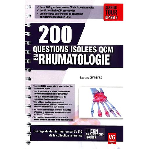 200 questions isolées QCM en rhumatologie ALMOUGGAR