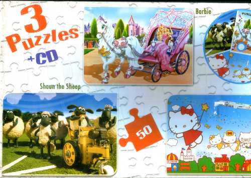 3 Puzzles+ CD 50 Pièces | ALMOUGGAR.COM