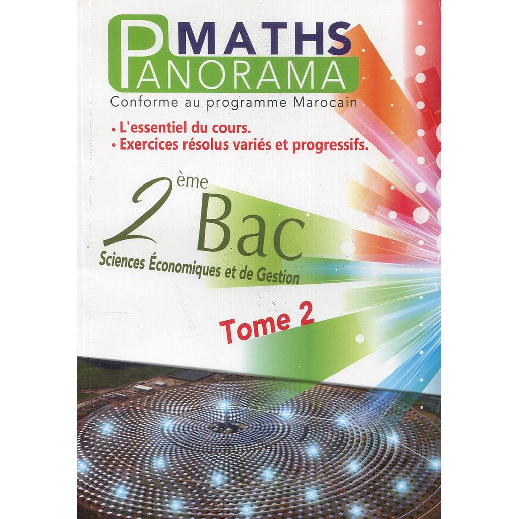 Panorama maths 2ème Bac sciences économiques et de gestion Tome 2 | ALMOUGGAR.COM