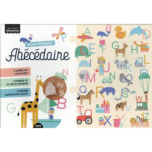 Mon premier Abécédaire - Avec 1 puzzle de 24 pièces en bois, 1 poster ...
