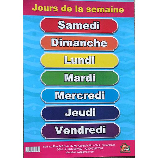 POSTERS LES JOURS DE LA SEMAINE | ALMOUGGAR.COM