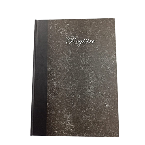 Registre 2 Mains 192P Noir | ALMOUGGAR.COM