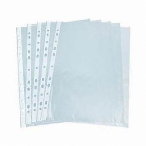 100 Pochettes Perforée Transparent 30 MIC A4 | ALMOUGGAR.COM